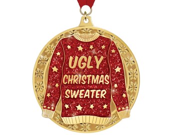 Ugly Sweater Trophy Contest Argyle Ugliest Sweater Trophies Holiday ...