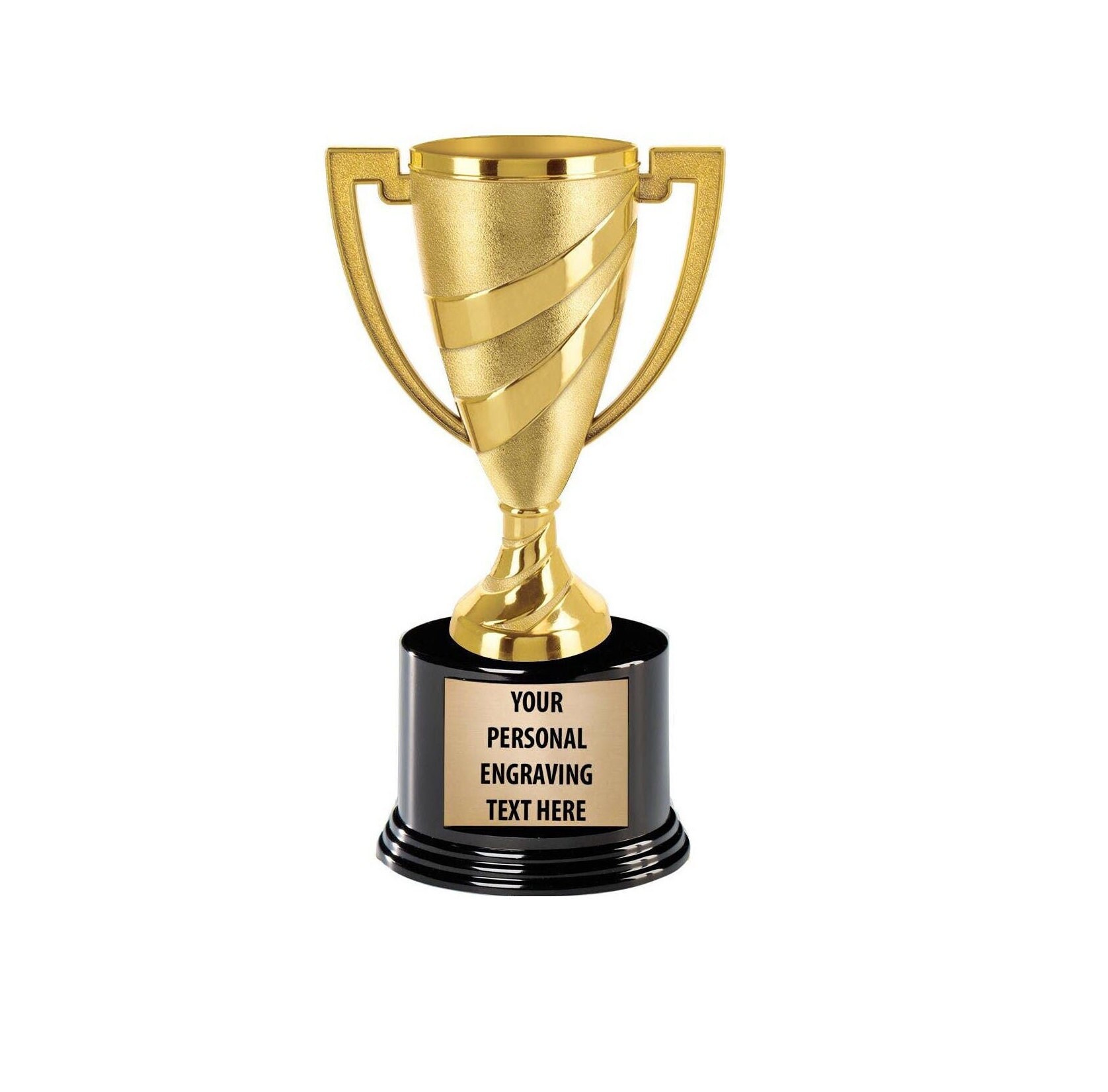 Achievement Trophy, Victory Cup Custom Award, Gold Cup Trophy With Free ...