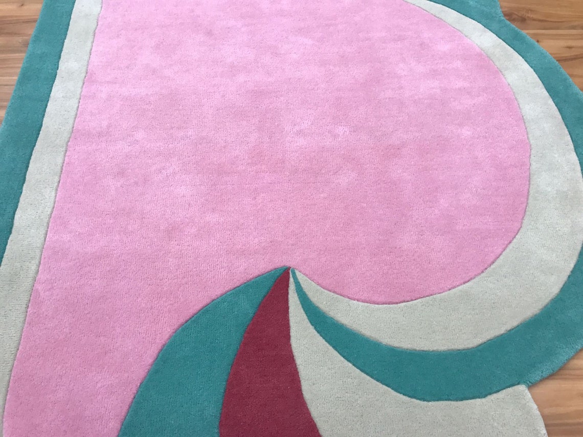 Modern Irregular Hand Tufted Rug,unique Rug,wool Cut Pile Rug,abstract ...