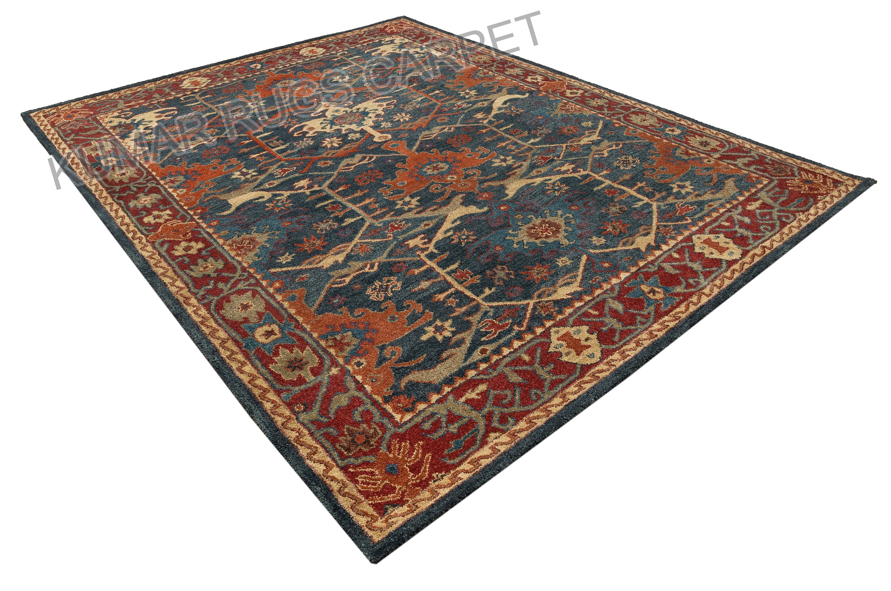Hand Tufted Persian Traditional Wool Rug ,new Floral Oriental Vintage ...