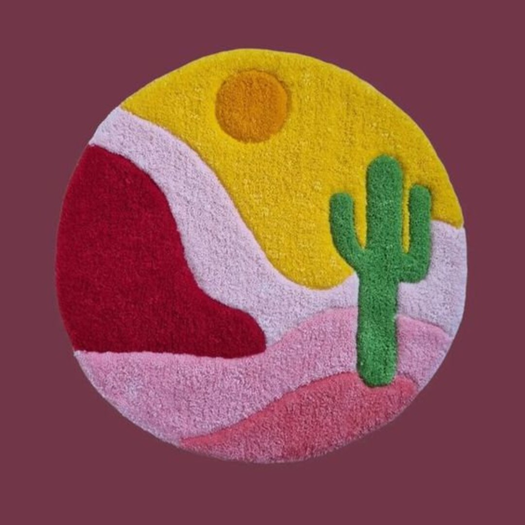 Modern Rugs for Kids Room Round Hand-tufted Rug /100% Wool Area Rug for ...