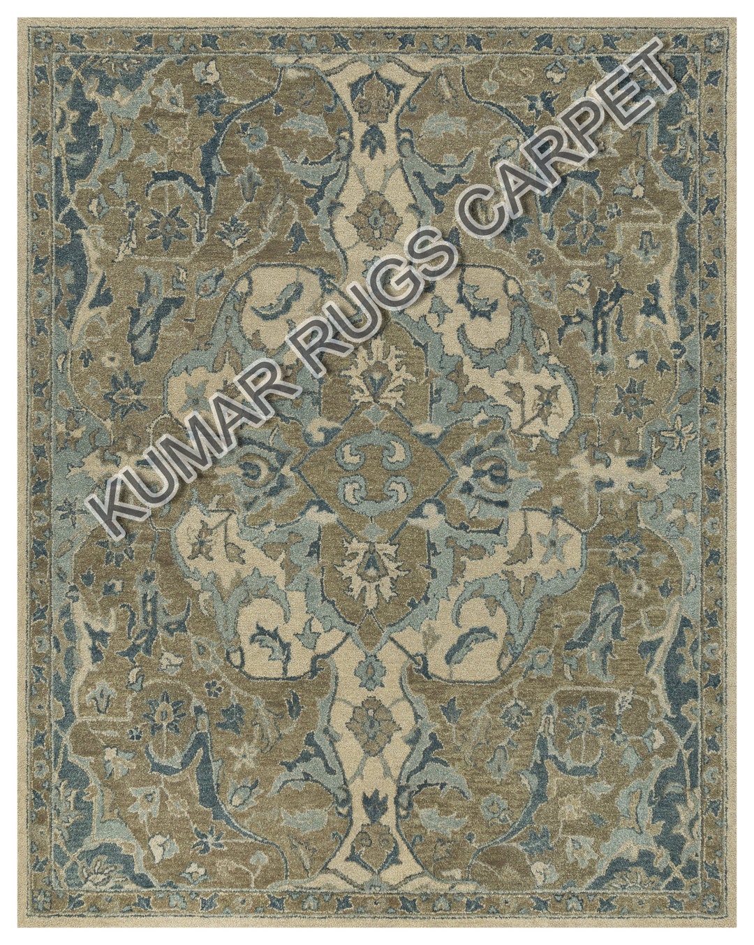 Hand Tufted Rug,old Hand Made Allura Floral Traditional Persian ...