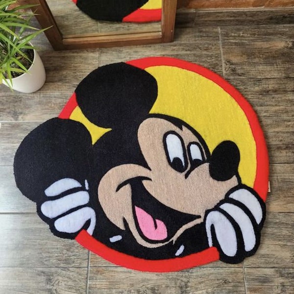 Mickey Mouse Rug - Etsy