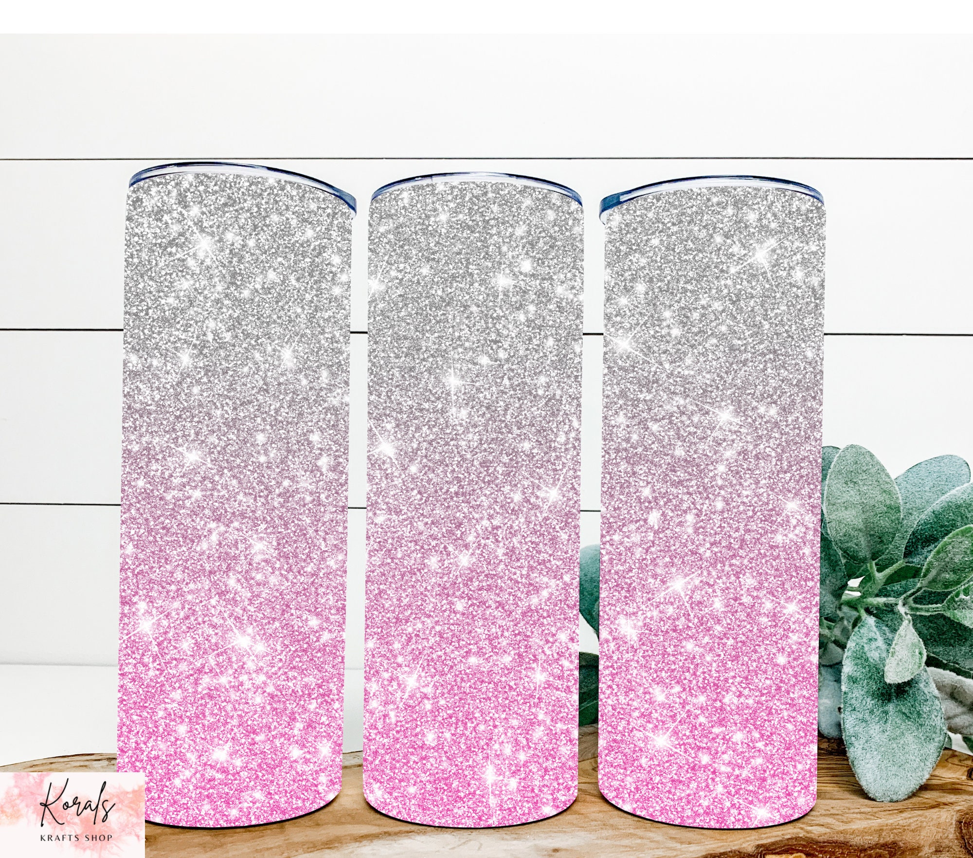Pink Ombre, Pink Glitter Tumbler, Pink Tumbler, Sister Gift, Friend ...