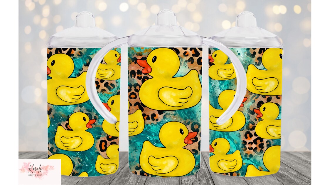 Duck Sippy Cup, Cheetah Print, Teal Tumbler, Kids Gift - Etsy