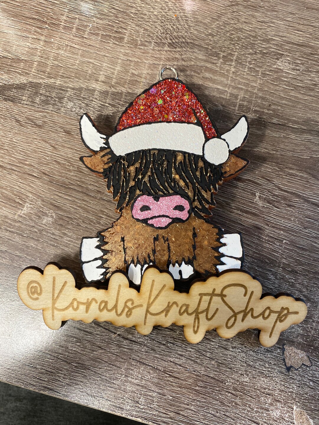 Highland Cow Freshie, Highland Cow, Cow With Hat, Cow Freshie, Car ...
