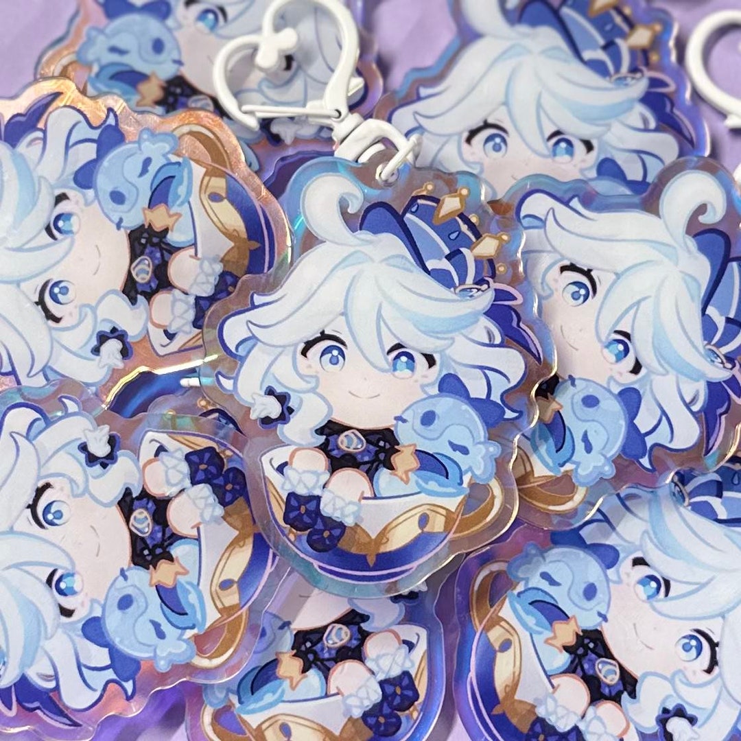 Furina - [genshin Impact Fontaine] Holo Anime Acrylic Keychain Charms ...