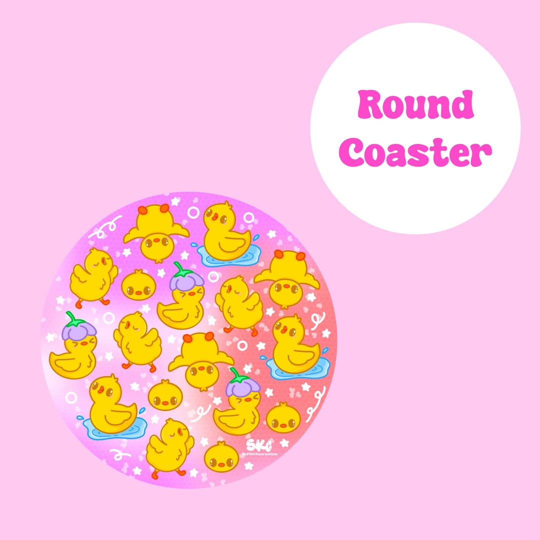 Super Kawaii Duckling Coaster | Homeware, Aesthetic, Cute, Animal ...