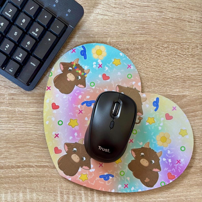 Highland Cow Mousepad | Cute, Desk Mat, Stationery, Cow, Comfort ...