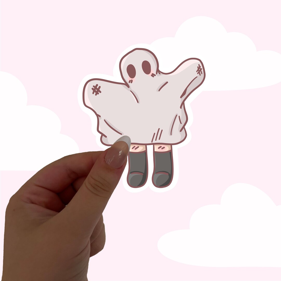 Surprise Ghost Girl Vinyl Sticker - Etsy