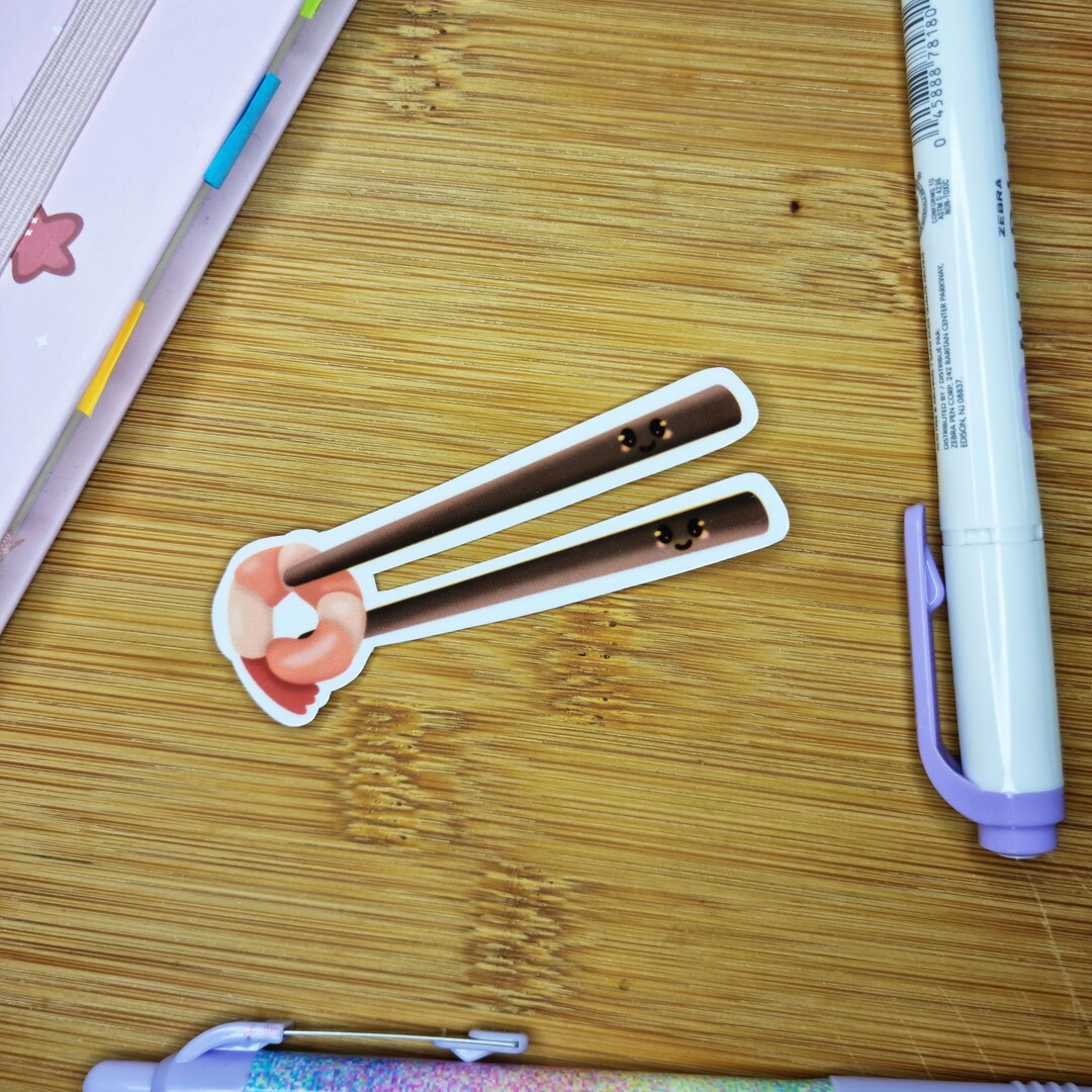 Shrimp Chopsticks Vinyl Sticker - Etsy