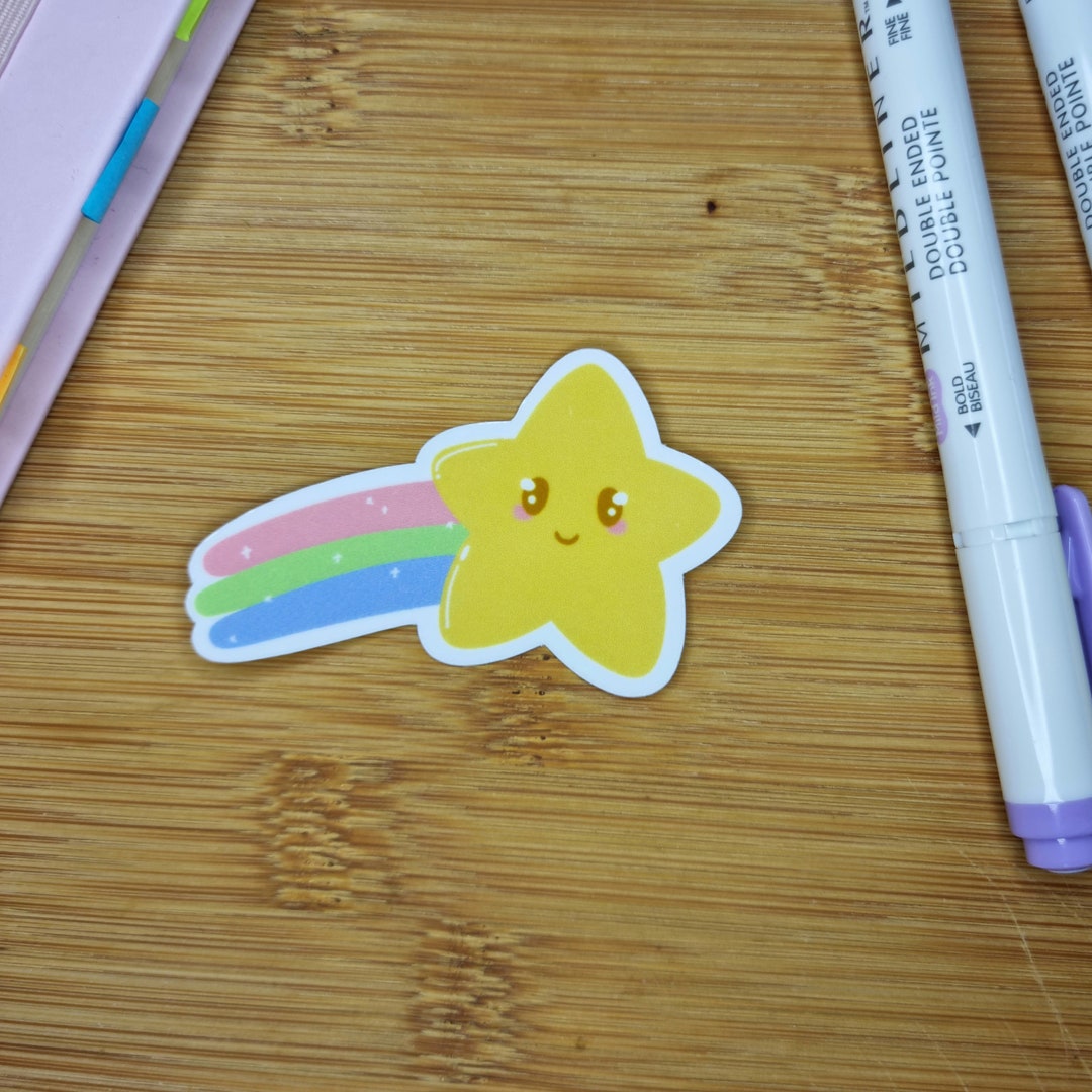 Shooting Star Vinyl Sticker - Etsy