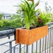 Balcony Railing Planter Box, Apartment Garden Hanging Rail Stand, Outdoor Deck Succulent Planter ...