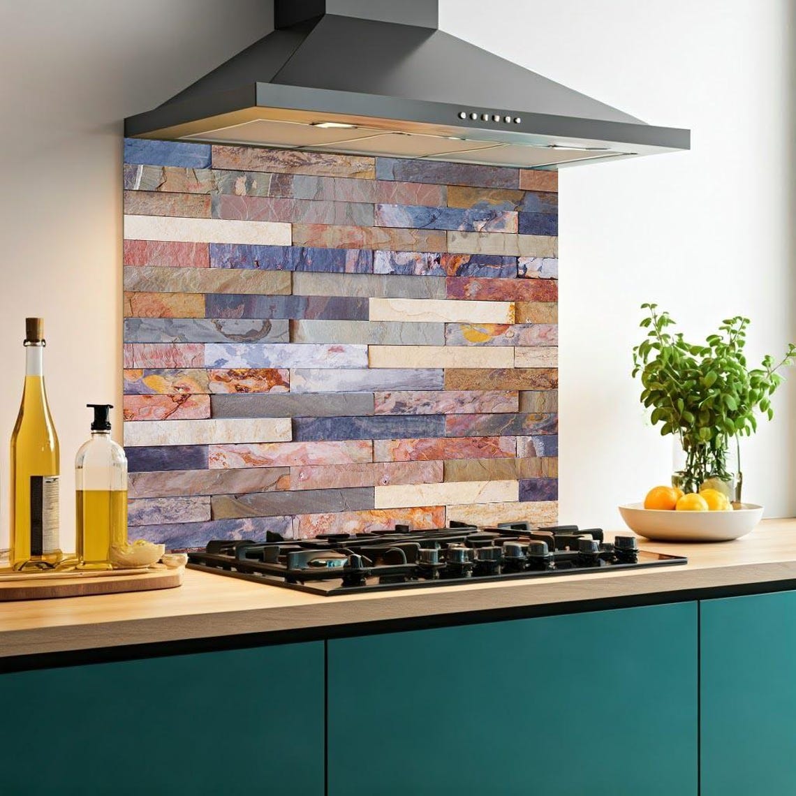 Kitchen Glass Splashback Toughened Tile Cooker Panel Any Size | Design ...