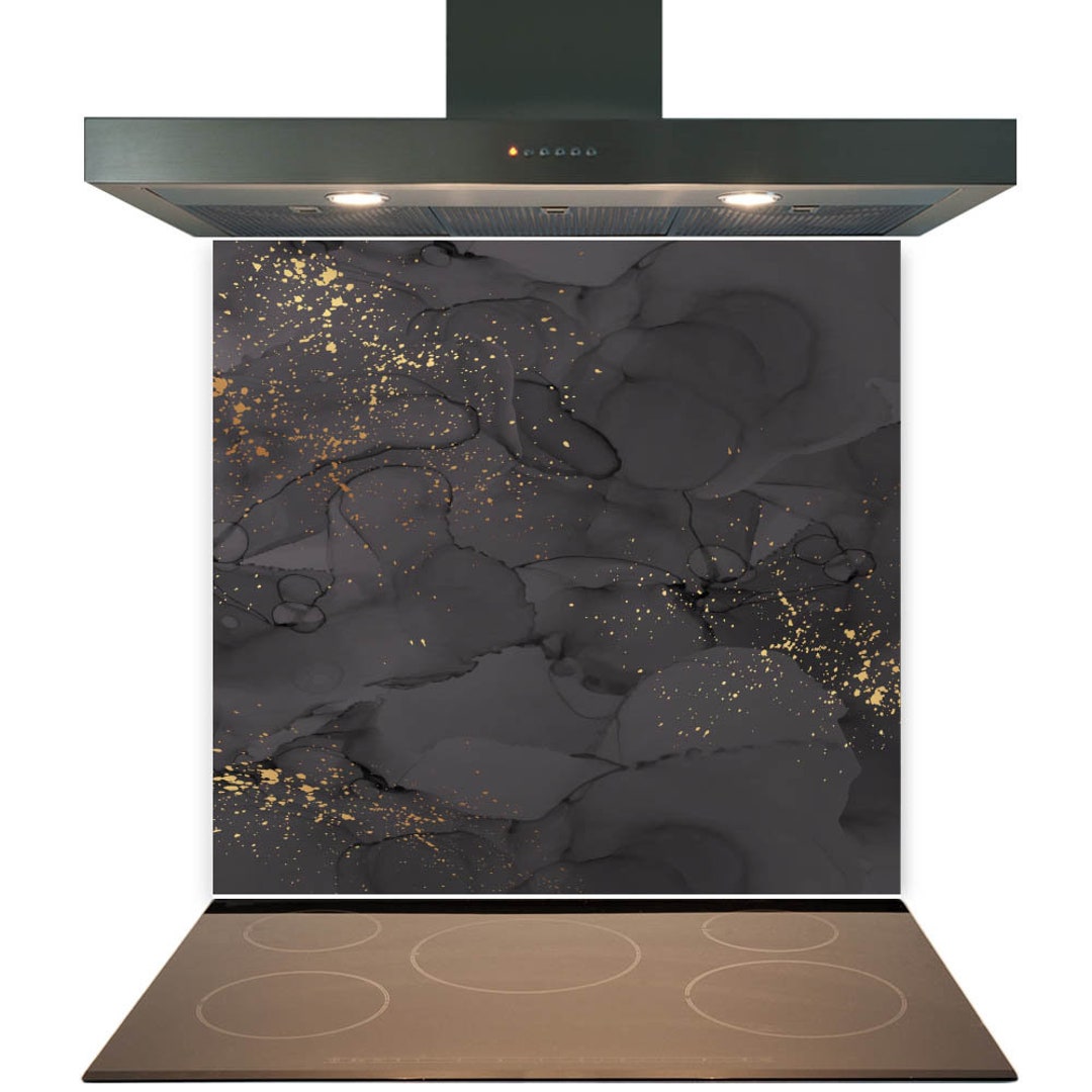 Kitchen Glass Splashback Toughened and Heat Resistant Tile Cooker Panel ...