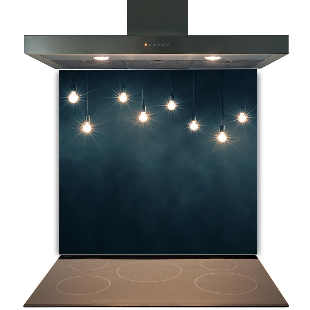 Kitchen Glass Splashback Toughened and Heat Resistant Tile Cooker Panel ...