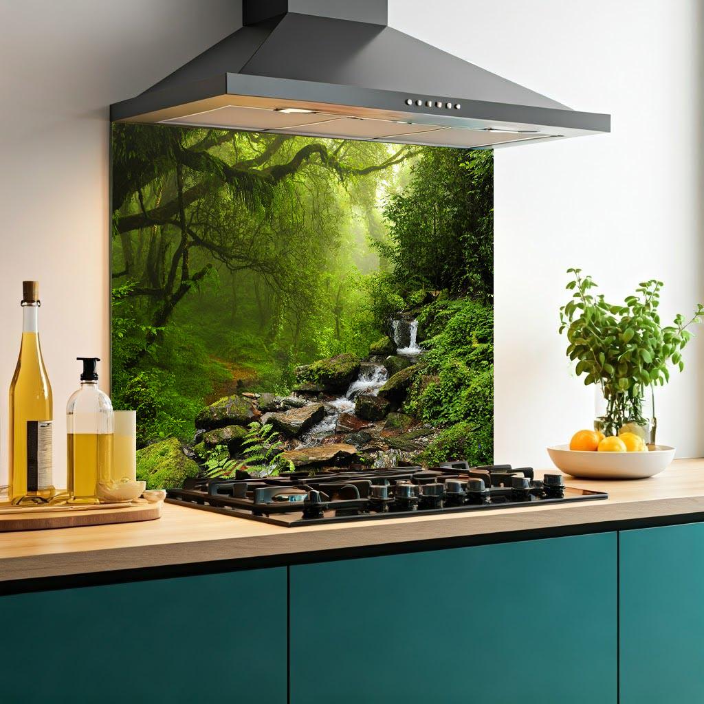 Kitchen Glass Splashback Toughened Tile Cooker Panel Any Size | Design ...