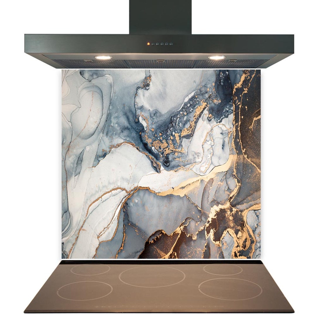 Kitchen Glass Splashback Toughened and Heat Resistant Tile Cooker Panel ...