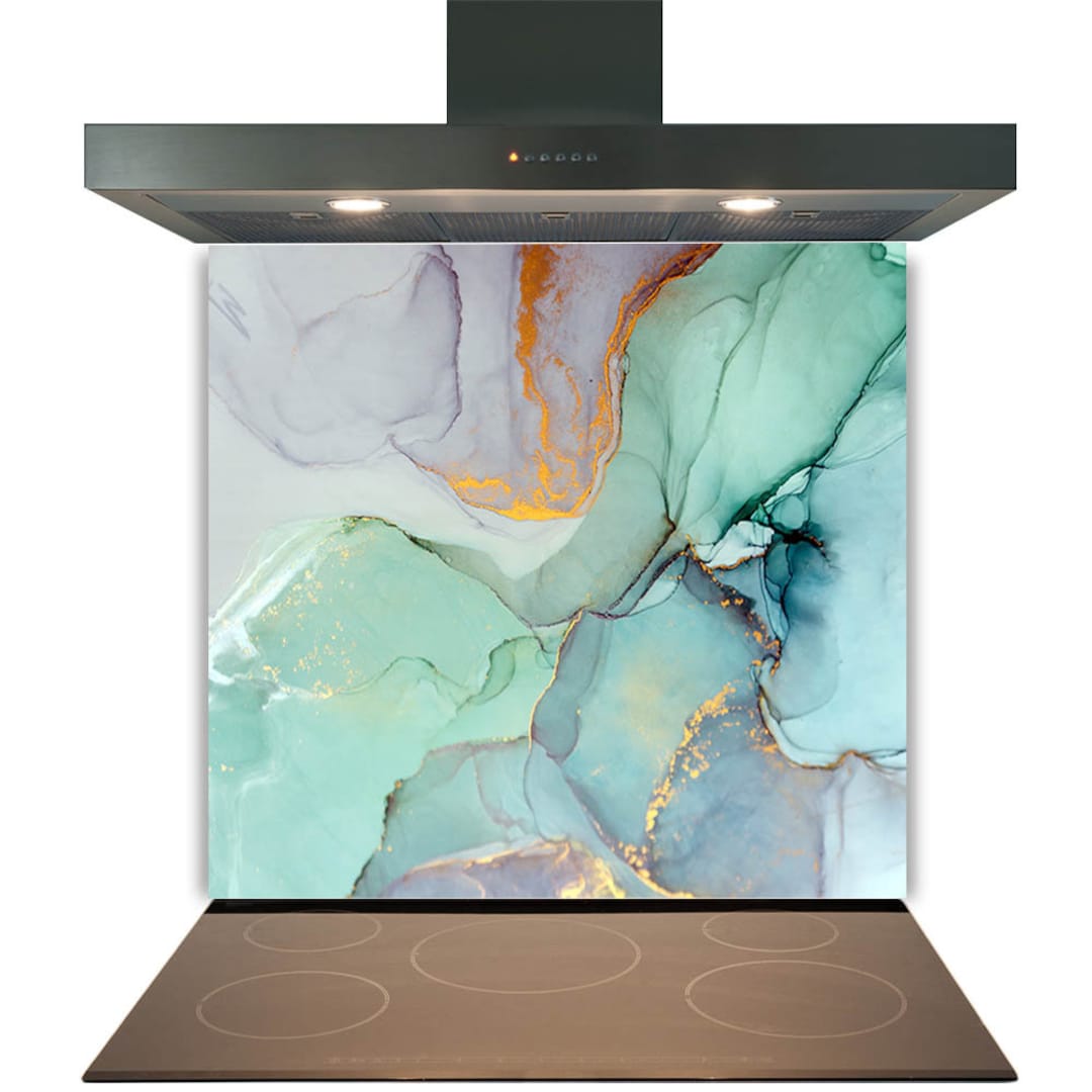 Kitchen Glass Splashback Toughened and Heat Resistant Tile Cooker Panel ...