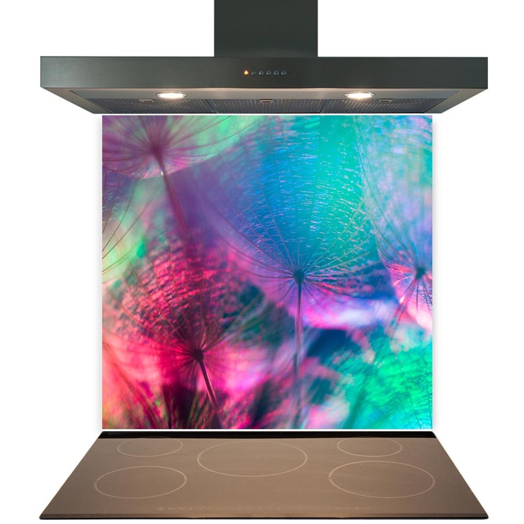 Kitchen Glass Splashback Toughened and Heat Resistant Tile Cooker Panel ...