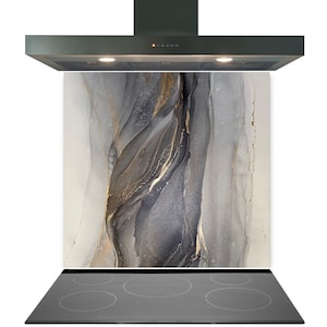 Kitchen Glass Splashback Toughened Tile Cooker Panel Any Size Marble ...