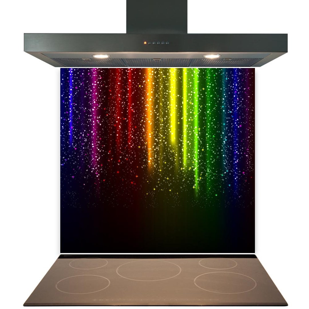 Kitchen Glass Splashback Toughened and Heat Resistant Tile Cooker Panel ...