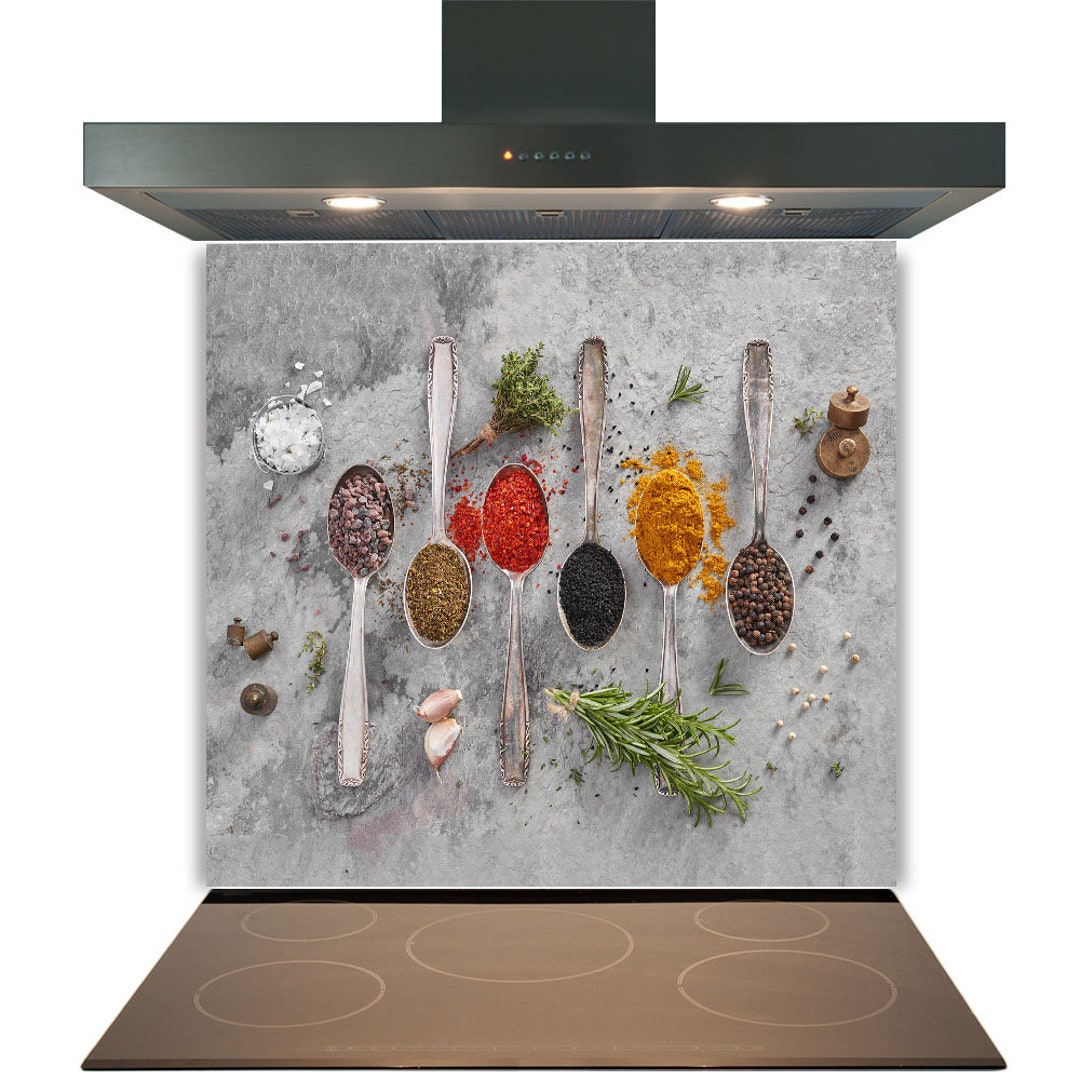 Kitchen Glass Splashback Toughened and Heat Resistant Tile Cooker Panel ...