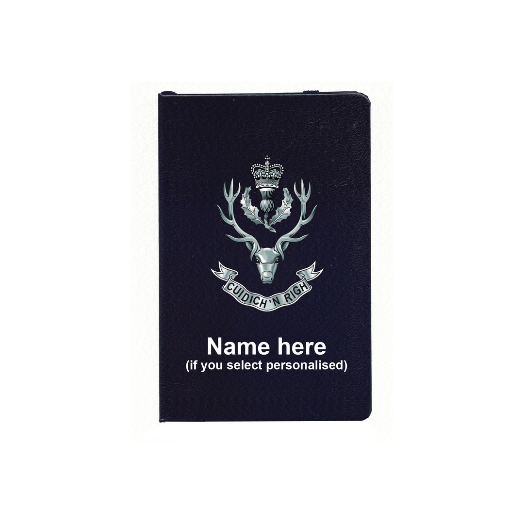 The Highlanders, and the Queen's Own Highlanders Personalised A6 Pocket ...
