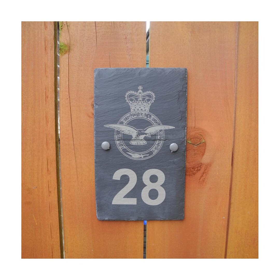 Royal Air Force, RAF - House Number - Slate Plaque / Sign - Etsy
