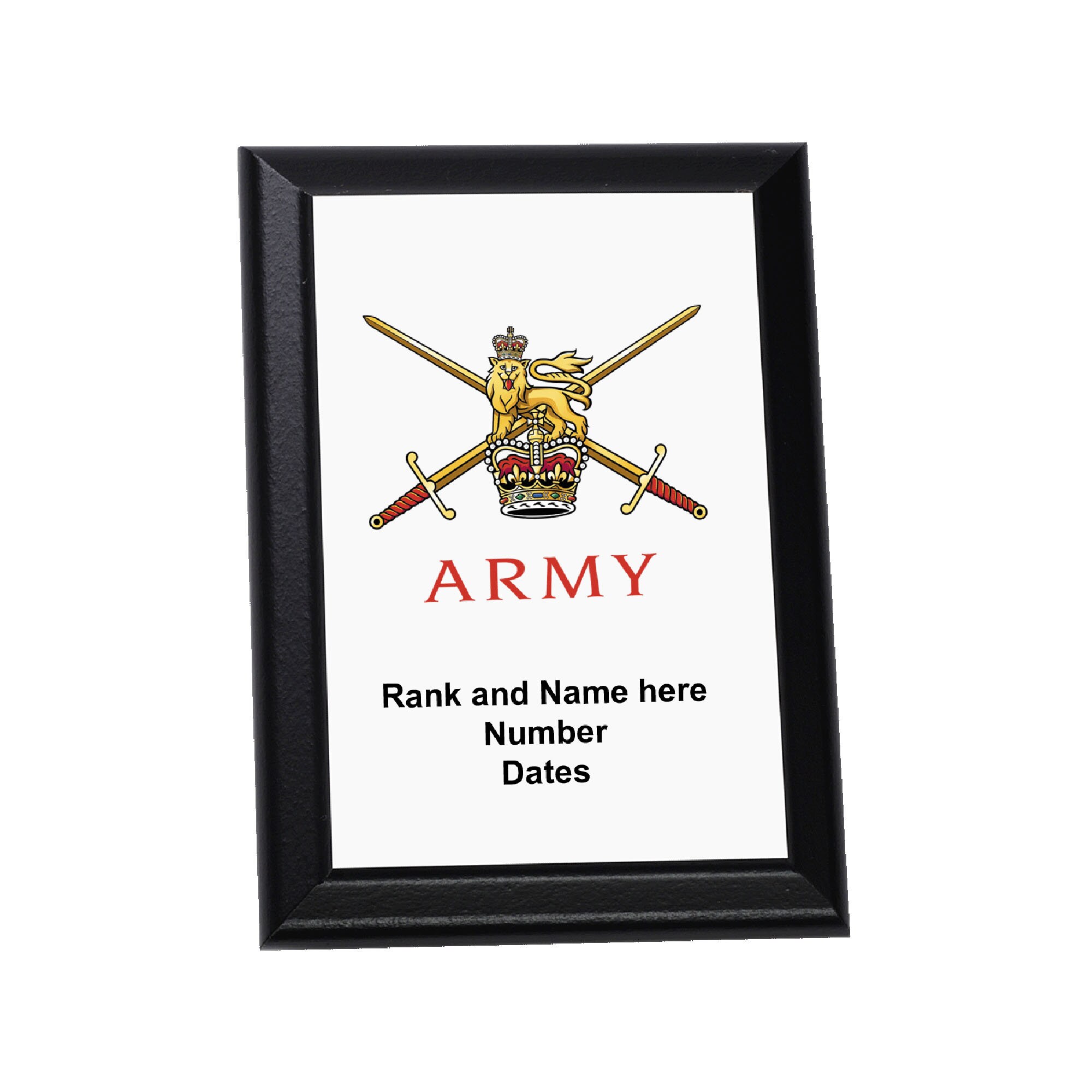 British Army Emblem / Logo Personalised Wall Plaque - Etsy