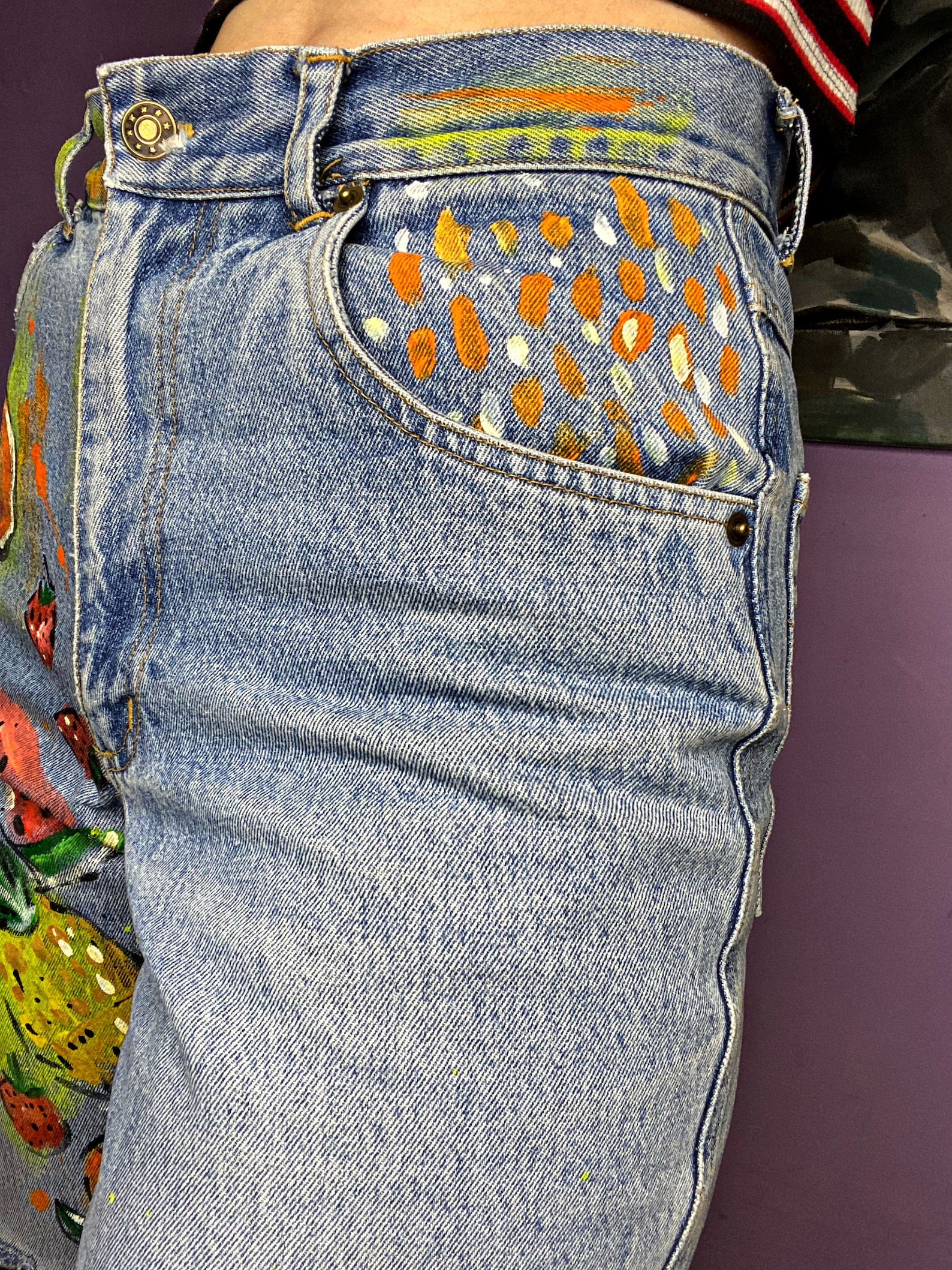 Hand-painted Jeans Shorts, Personalised Clothing, Hand Made - Etsy