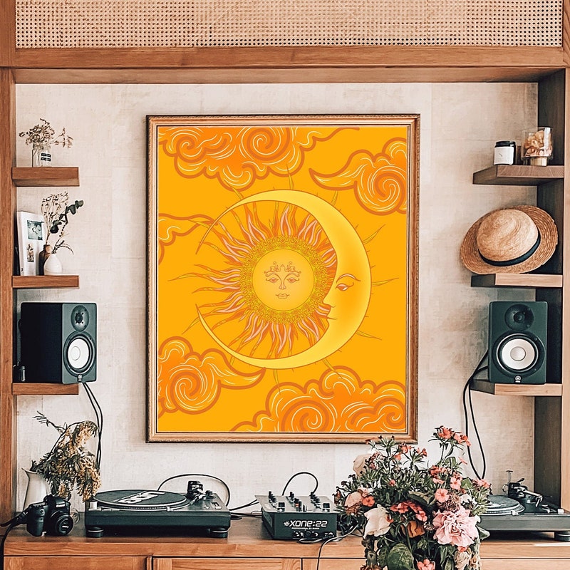 Sun and Moon Poster - Etsy