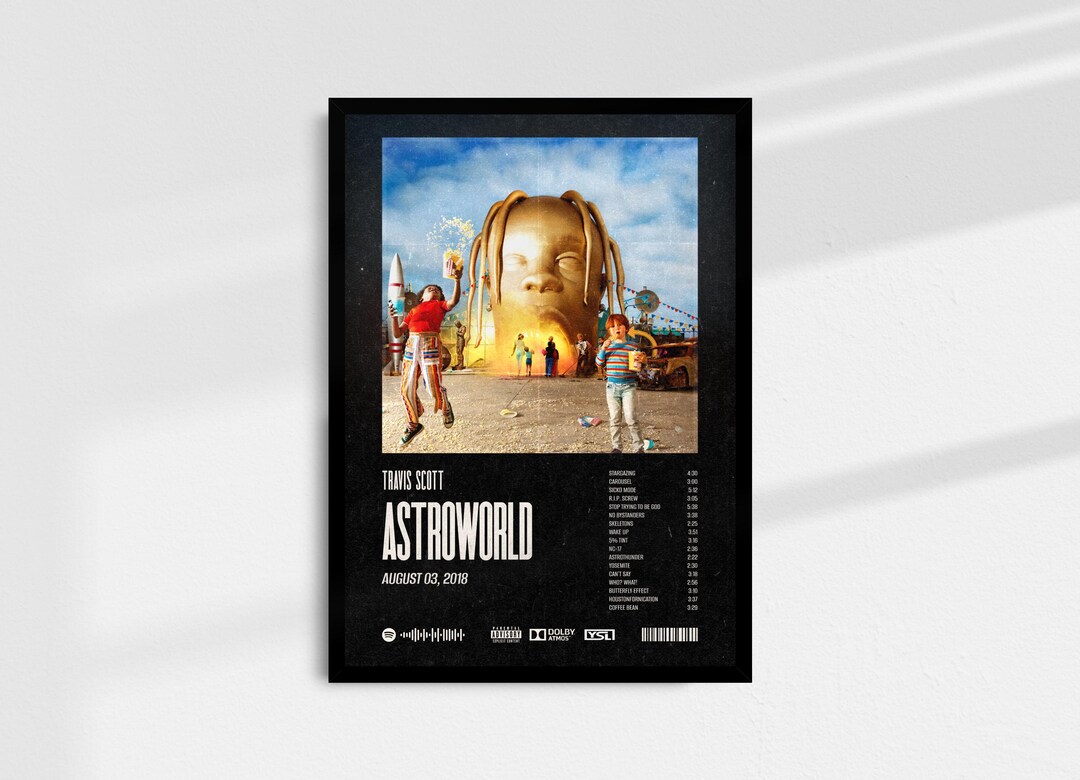 Travis Scott Astroworld Poster Print, Album Cover Room Decor, Music ...
