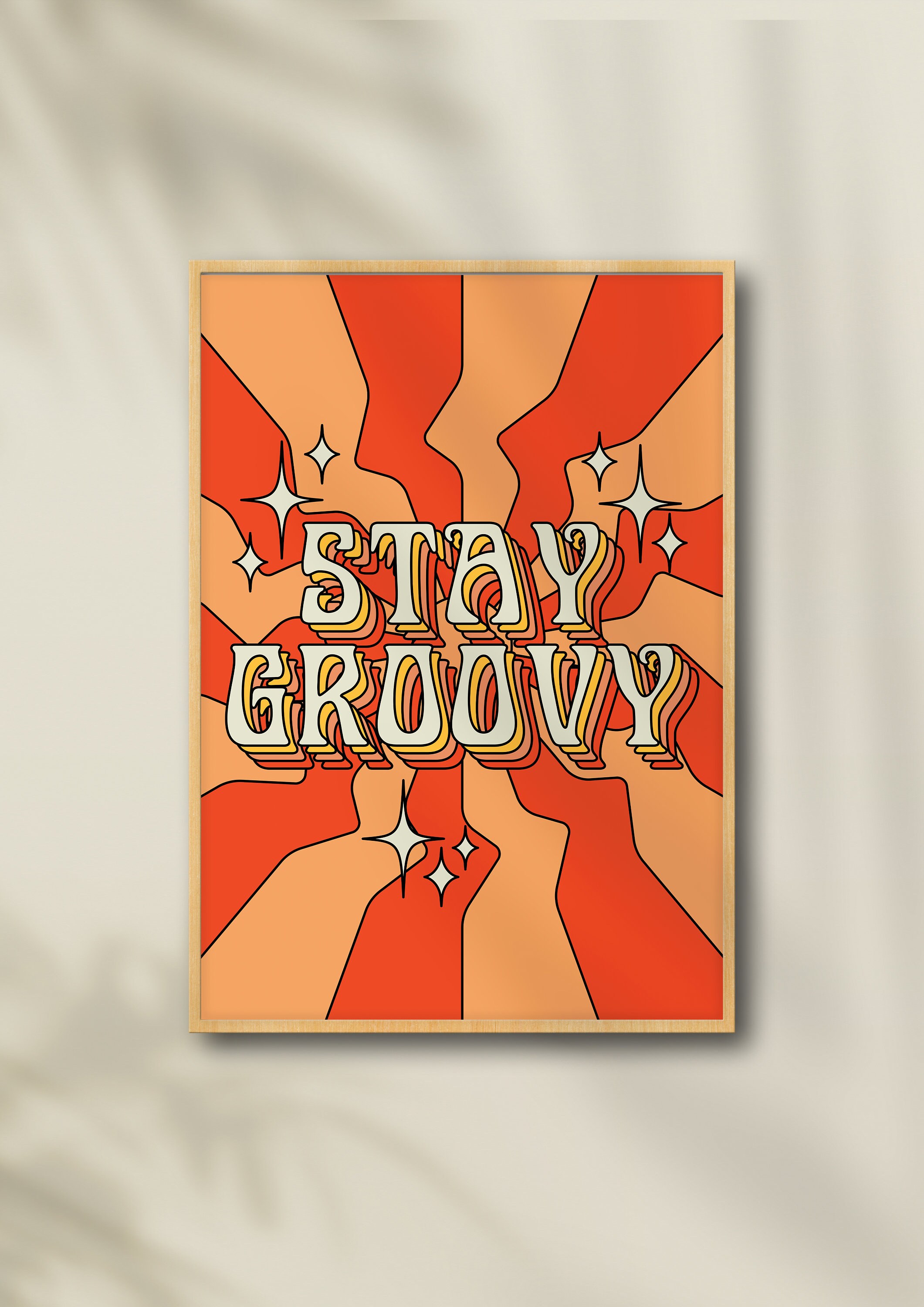 Stay Groovy Poster Groovy Wall Art 70s Wall Decor Stay - Etsy