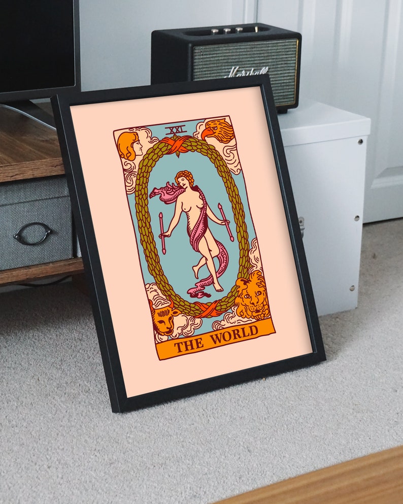 The World Tarot Card Print Tarot Card the World Card - Etsy