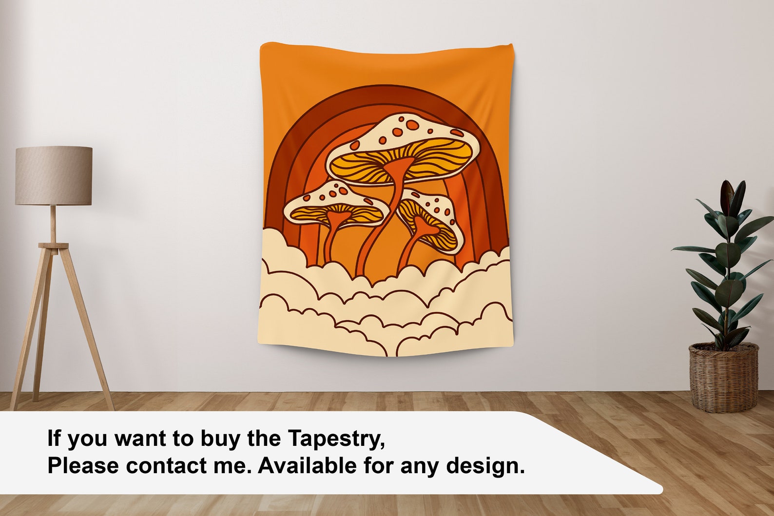 Mushroom Decor 70s Wall Art Mushroom Art Rainbow Decor - Etsy Canada