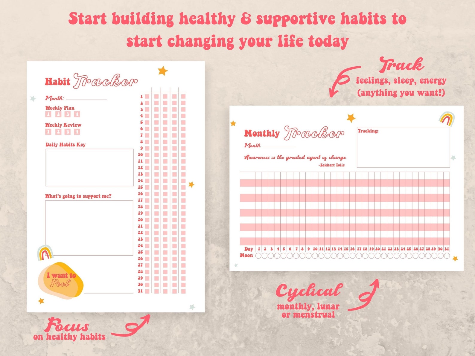 Peace of Mind Planner / Monthly Printable Pages / Filofax Inserts - Etsy