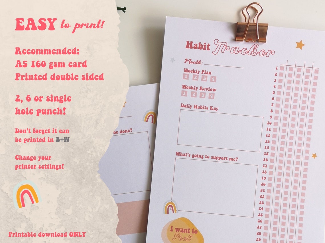 Peace of Mind Planner / Monthly Printable Pages / Filofax Inserts - Etsy UK