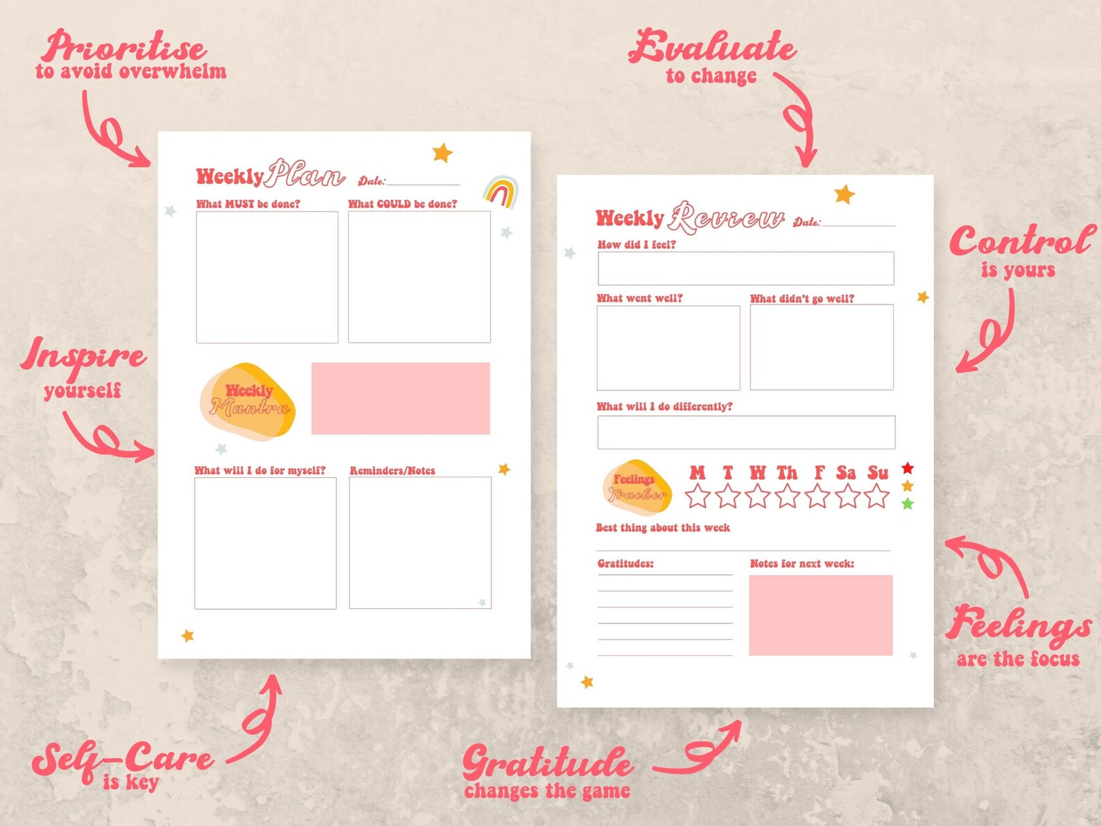 Peace of Mind Planner / Monthly Printable Pages / Filofax Inserts - Etsy