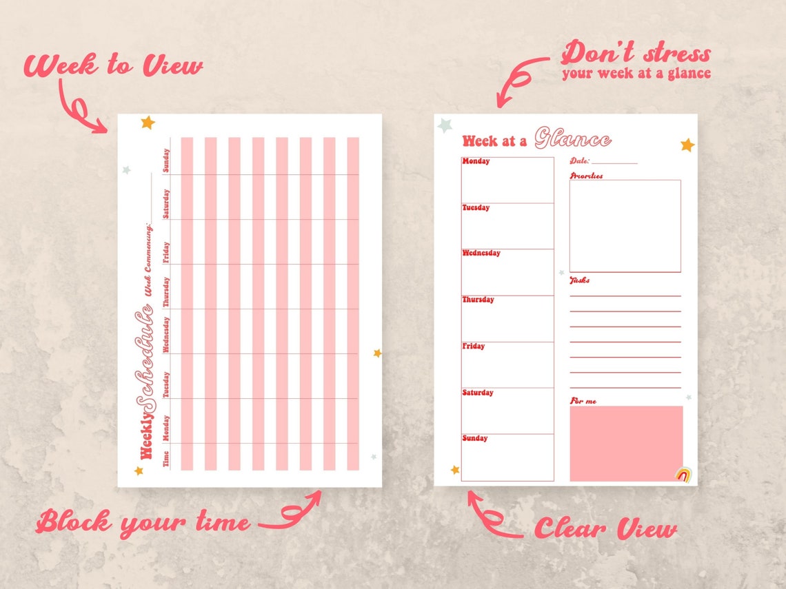 Peace of Mind Planner / Monthly Printable Pages / Filofax Inserts - Etsy UK