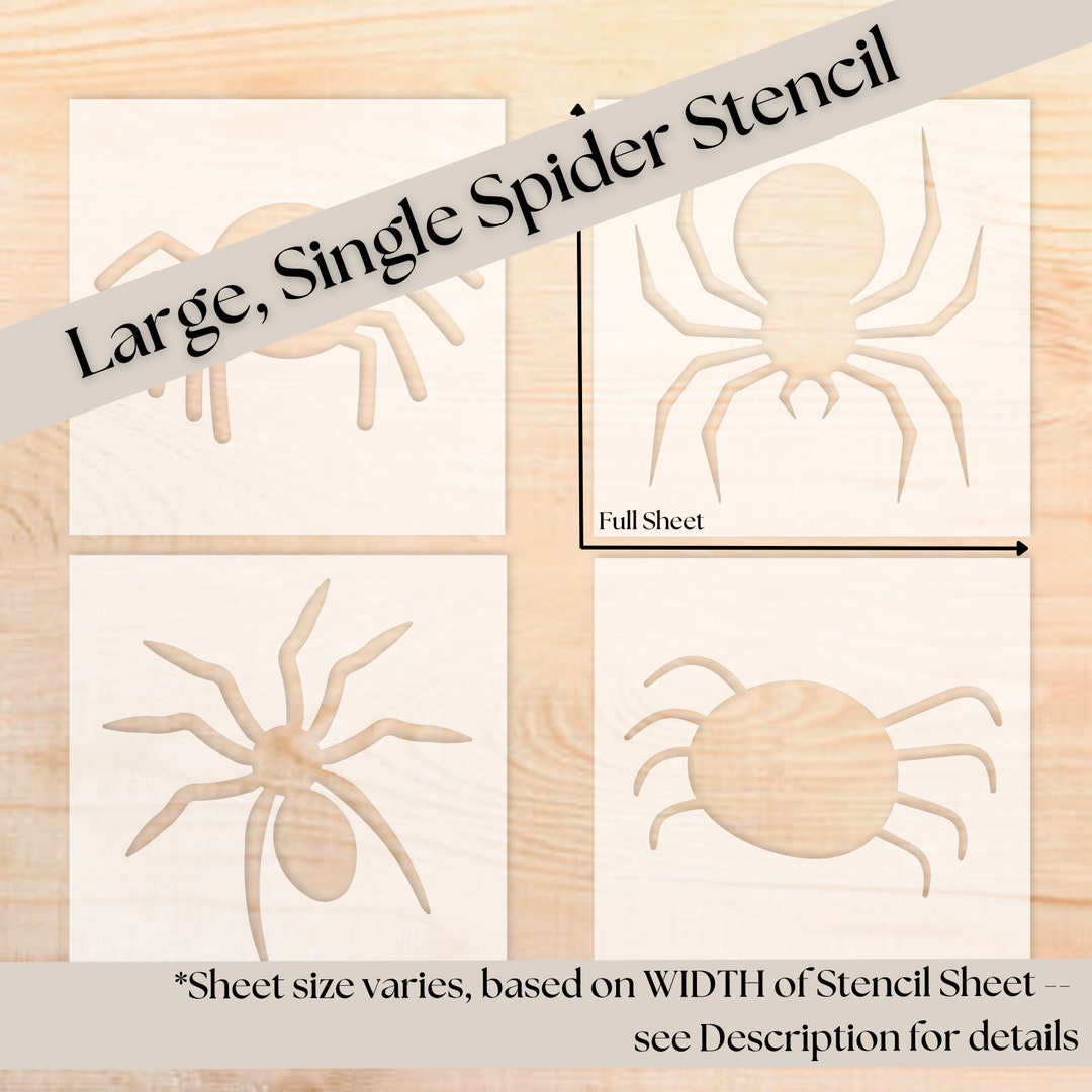 Large Spider Stencil Halloween Stencil Reusable Stencil Fall Stencil ...