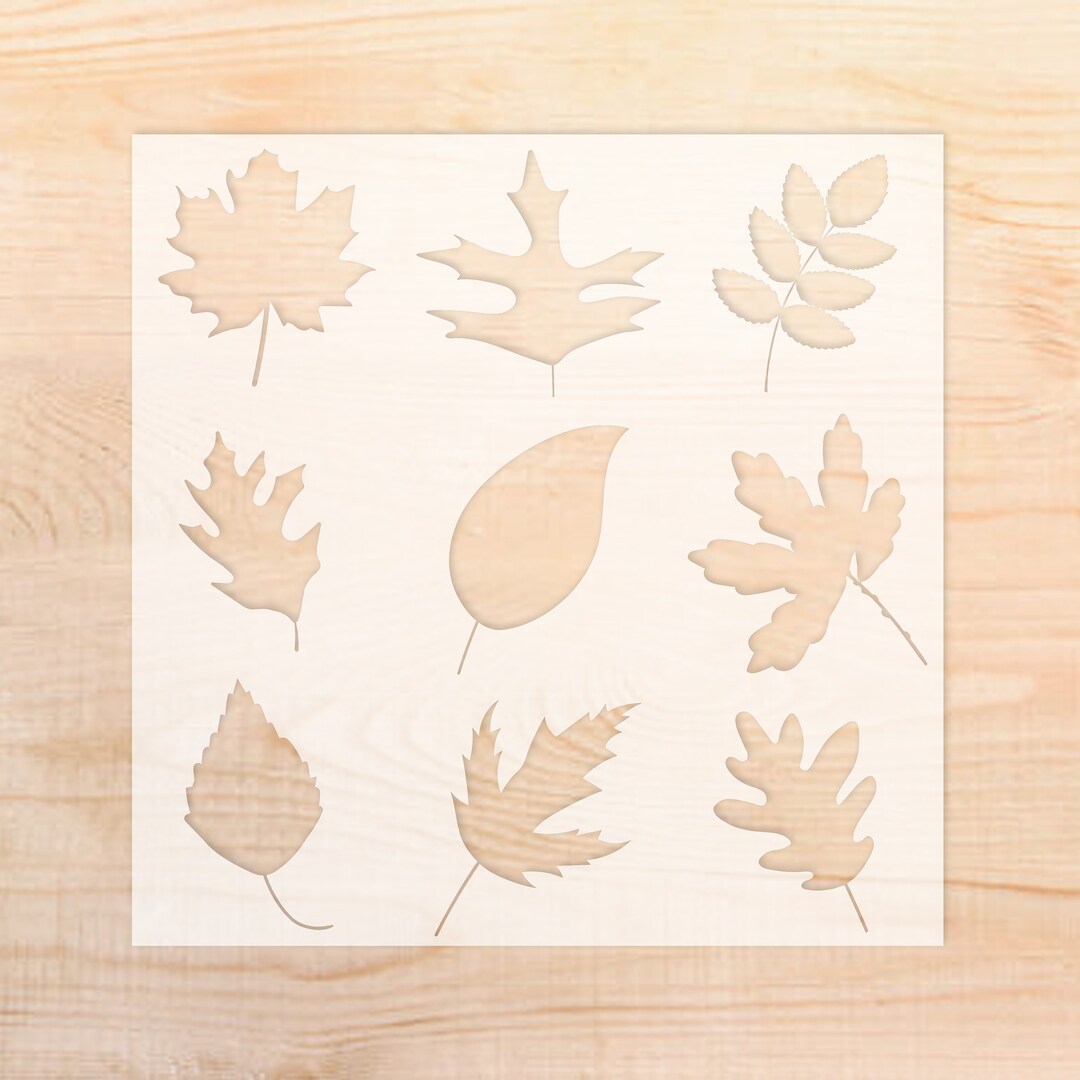 Fall Leaves Stencil Fall Stencil Autumn Stencil Craft DIY Reusable ...