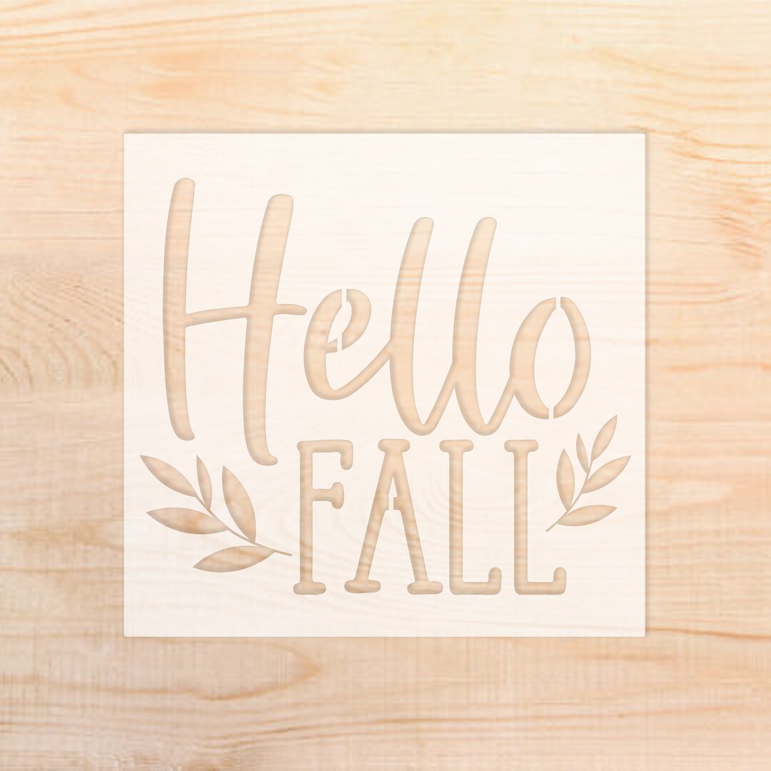 Hello Fall Fall Stencil Reusable Stencil Fall Crafts - Etsy
