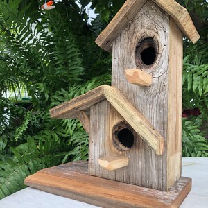 Handmade Rustic Wood Birdhouse: Large Garden Decor (14”x7”x10”) . - Etsy