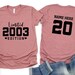 Limited Edition Birthday 2003 Shirt 20th Birthday Gift for - Etsy