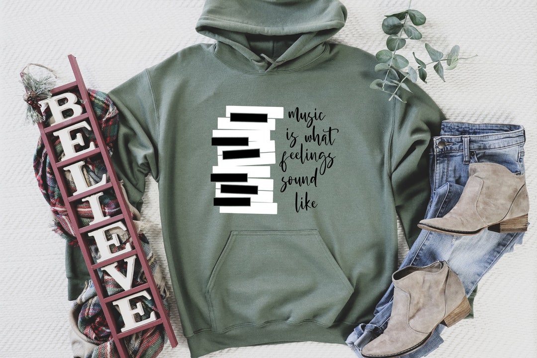 Music Sweatshirt, Music Hoodie,what Feelings Sound Like Music Lover ...