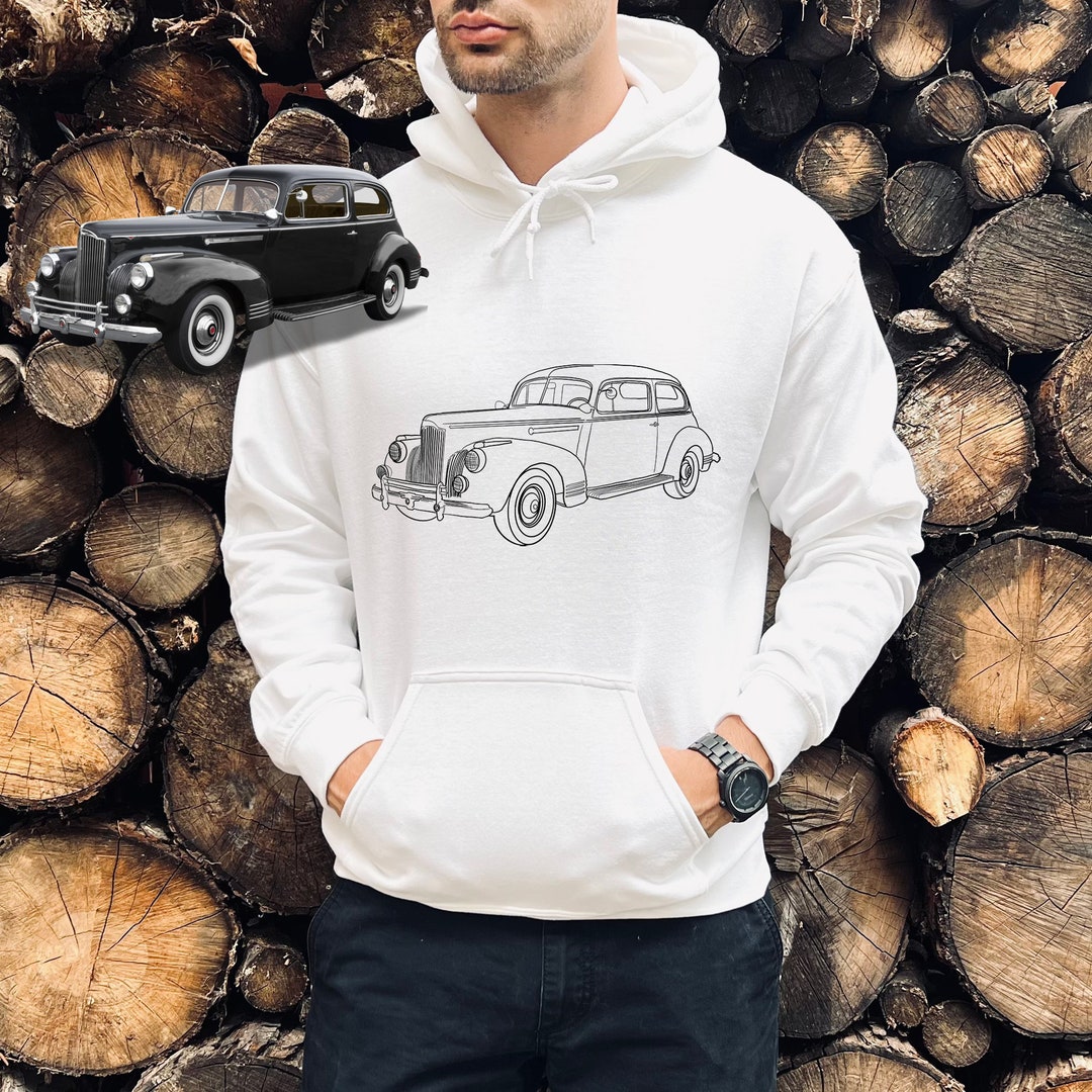 Custom Line Art Classic Car Sweatshirt and Hoodie: Car Lovers Gift - Etsy