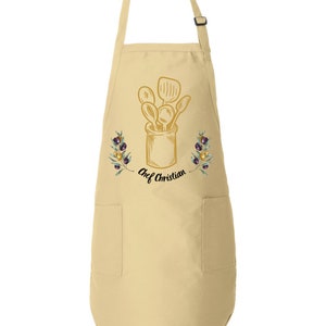 Personalized Apron,kitchen Apron, Custom Chef Apron, Olive Branch Apron ...