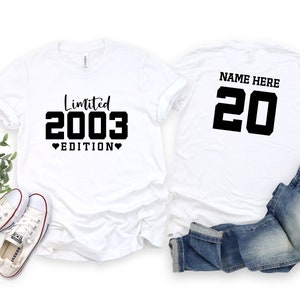 Limited Edition Birthday 2003 Shirt 20th Birthday Gift for - Etsy