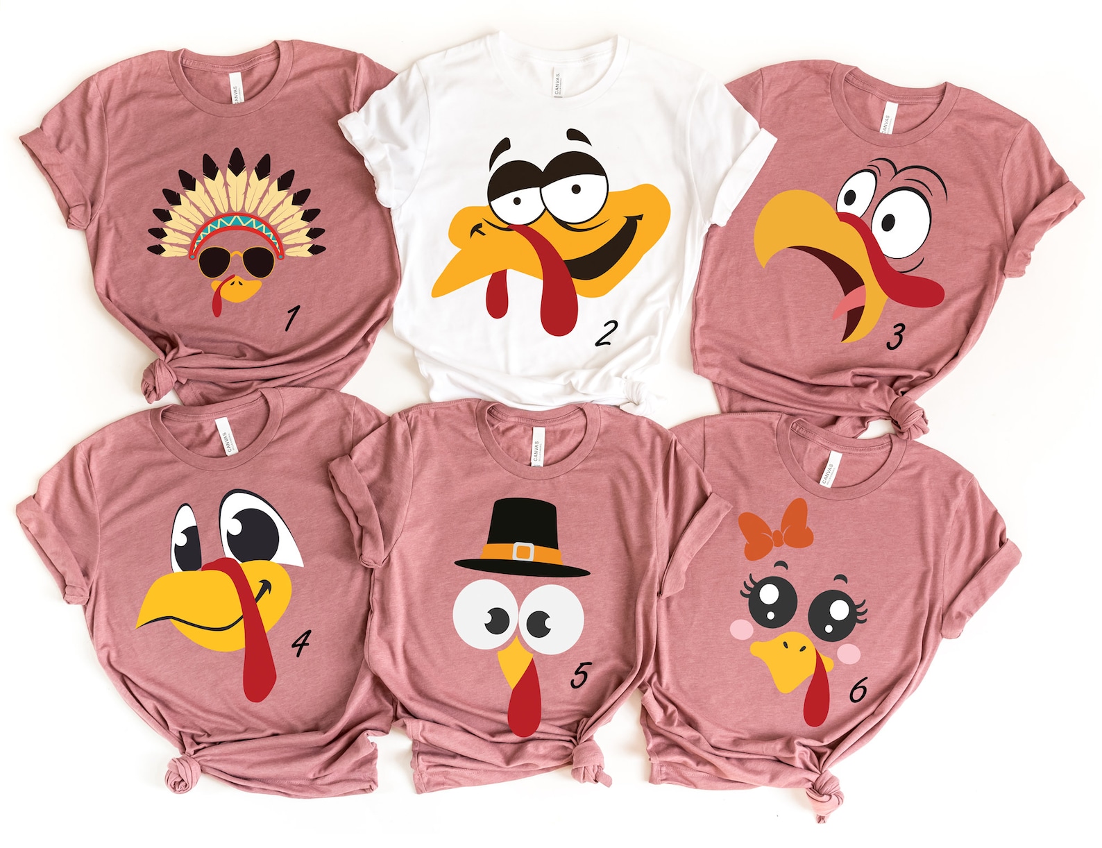 Cute Family Turkey Face Shirt, Funny Face Shirt, Turkey Face Shirt ...